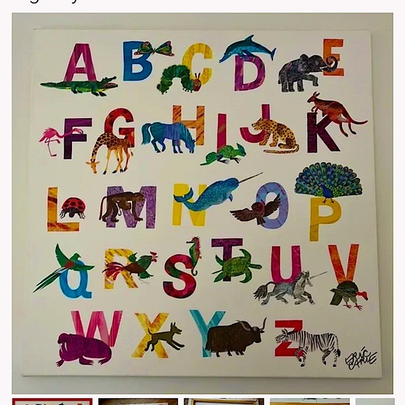 eric carle | Accents | Eric Carle Animal Alphabet Canvas Print 2 X21 ...